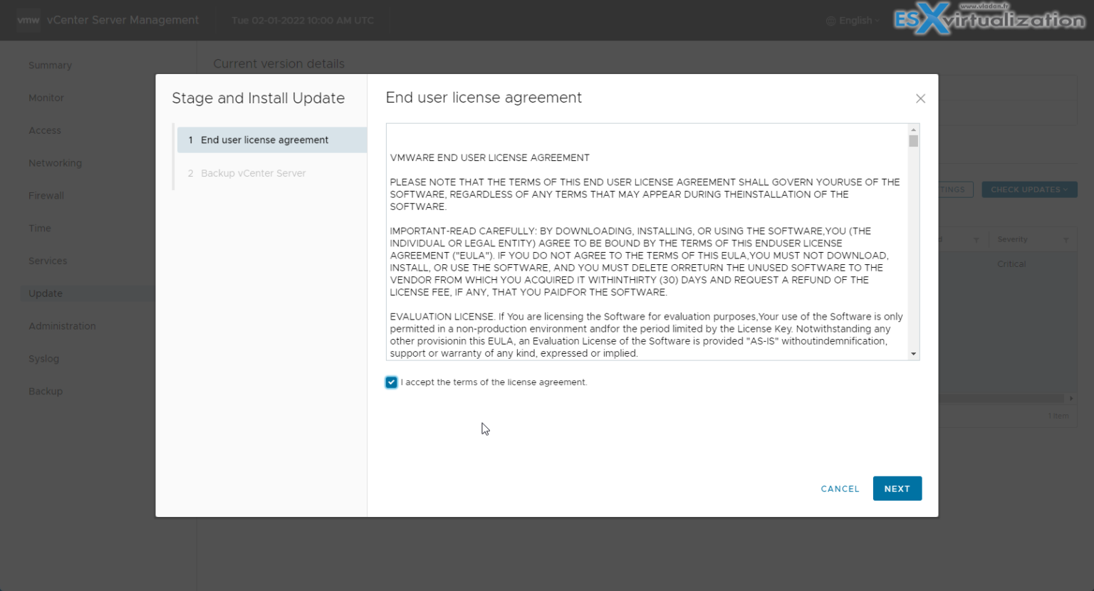 How To Upgrade Vmware Vcsa 7 Offline Via Patch Iso Esx Virtualization