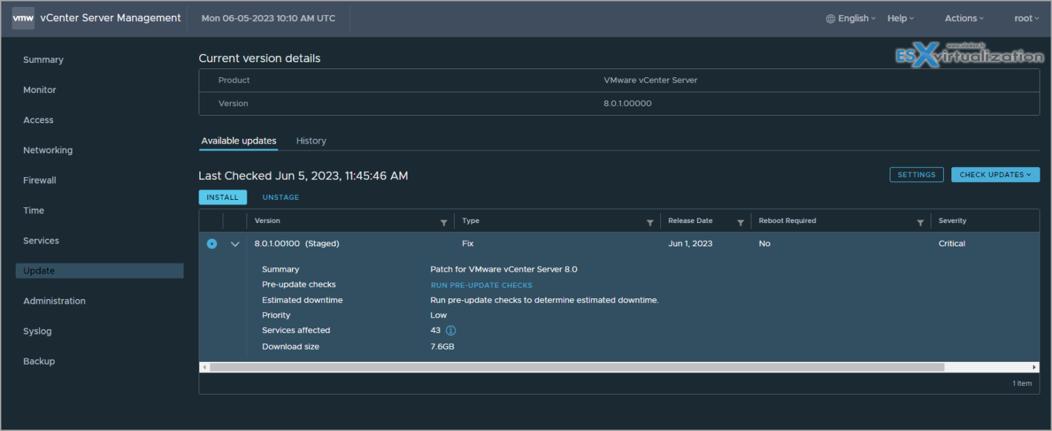 VMware vCenter Server Appliance 8.0U1a Released - ESX Virtualization