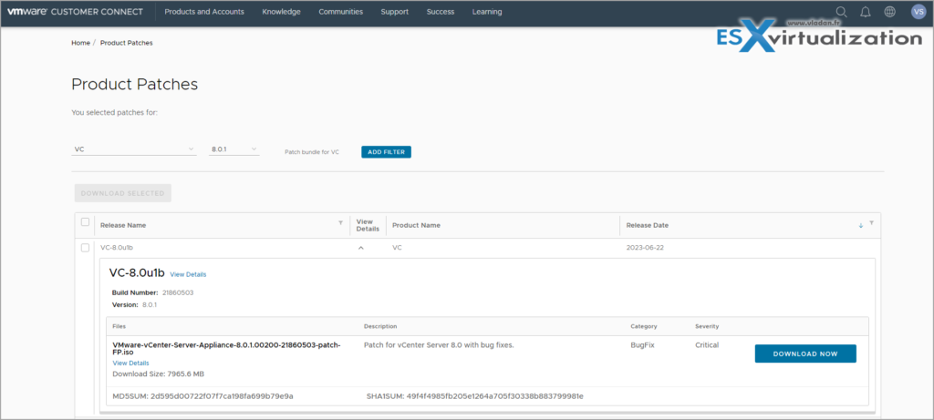 VMware vCenter Server 8.0 U1b resolves further upgrade issues and adds ...