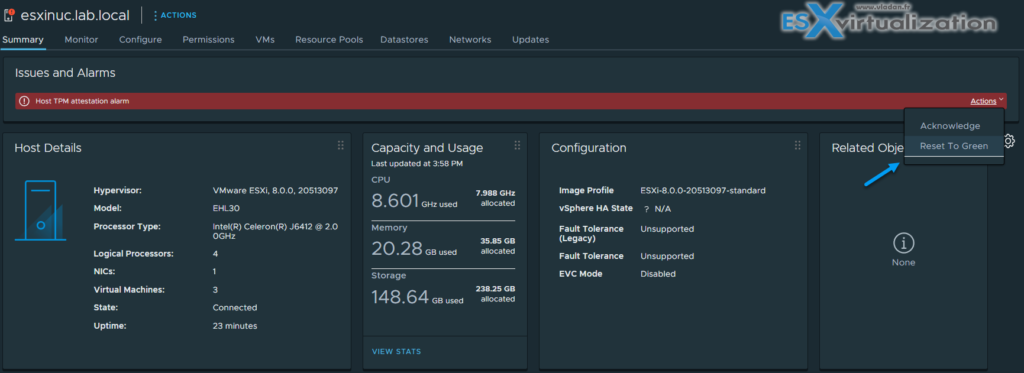 NXJ6412 Maxtang EHL30 TPM Alert in vCenter Server 8.0 BIOS Config - ESX ...