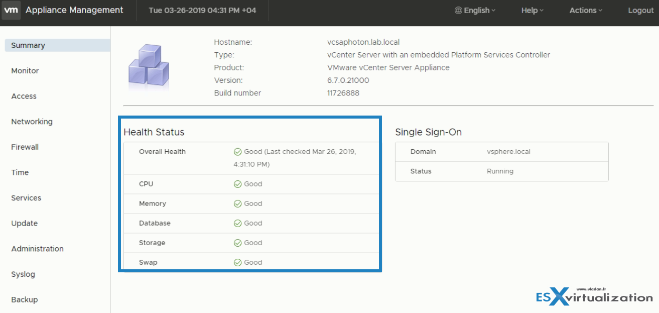 VCP6.7-DCV Objective 5.2 – Monitor resources of VCSA in a vSphere ...
