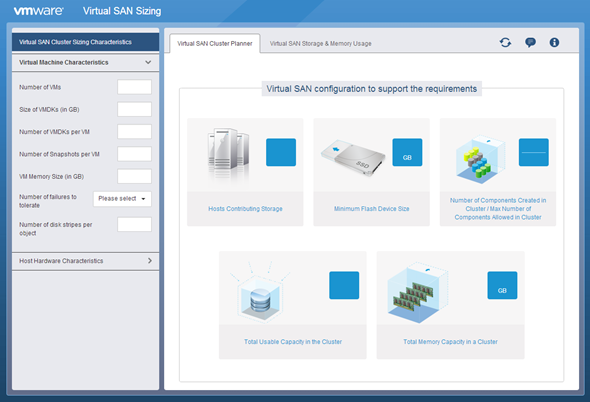 VMware Virtual SAN Sizing Tool - ESX Virtualization