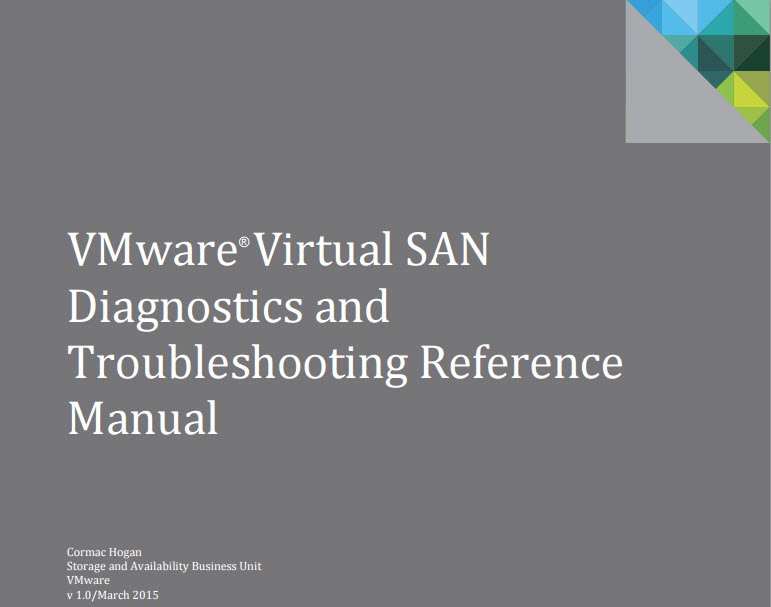VMware Virtual SAN Diagnostics and Troubleshooting Reference Manual - ESX Virtualization
